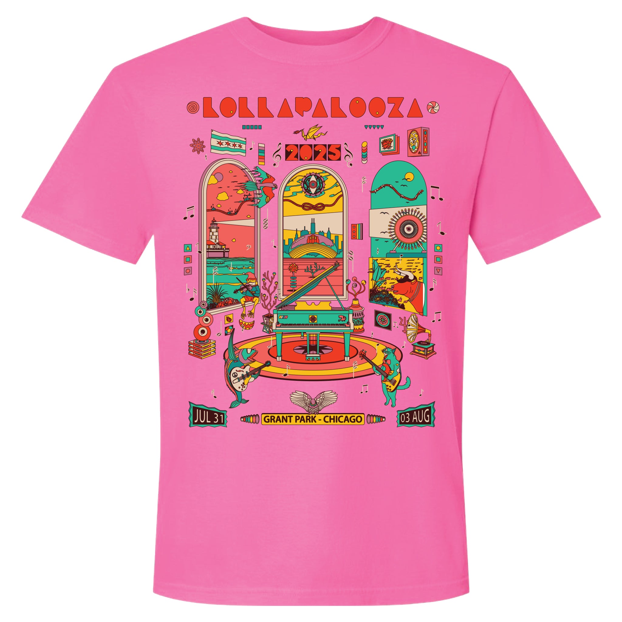 2025 Poster Lineup Tee – Lollapalooza Store